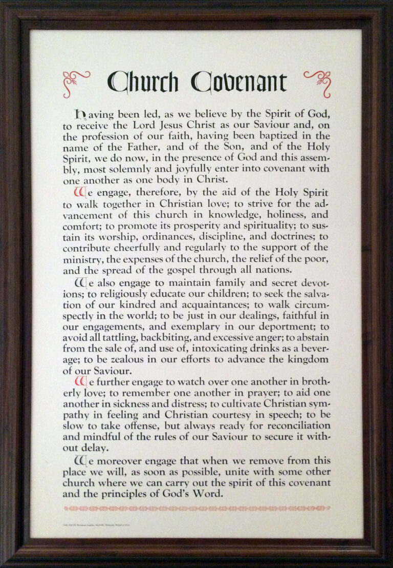 Church Covenant – Mt Lebanon